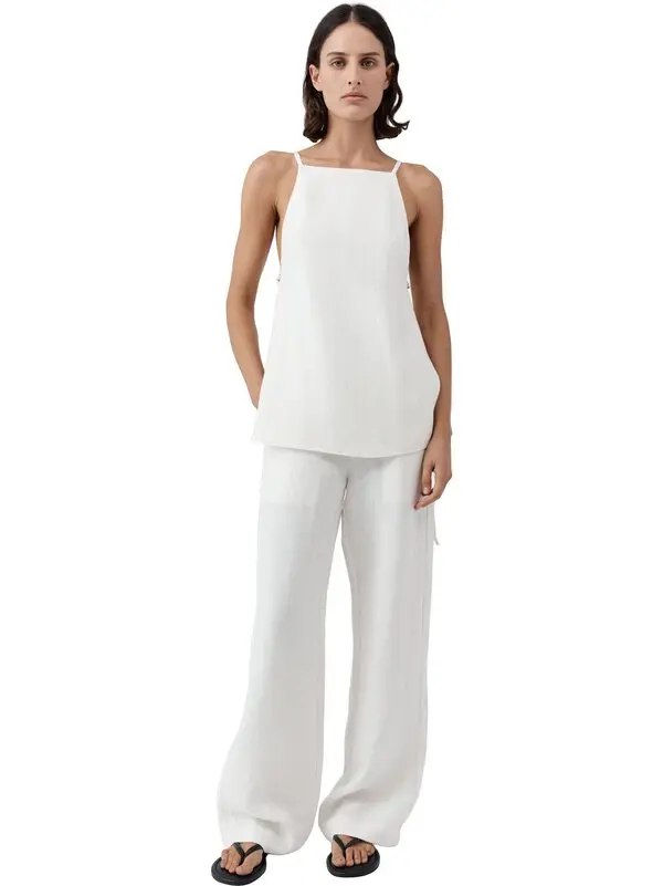 ST AGNI Belted Side Detail Top - Off White