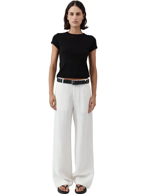 ST AGNI Fine Band Carter Trouser - Off White