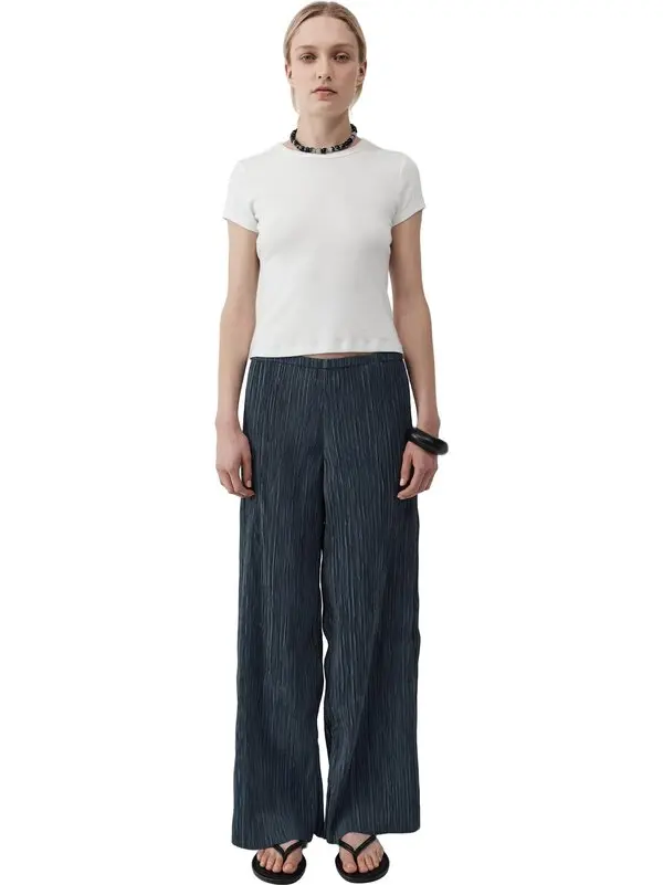 ST AGNI Mini Pleat Pants - Washed Black