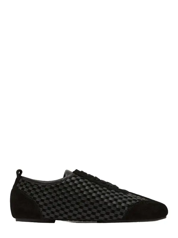 ST AGNI Lattice Weave Ballet Sneakers - Black
