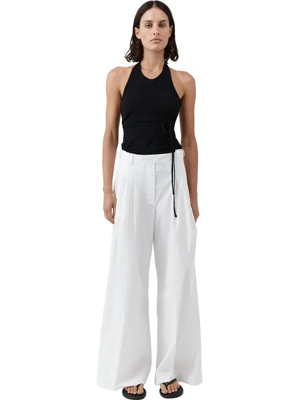 ST AGNI Adjustable Palazzo Pants - White