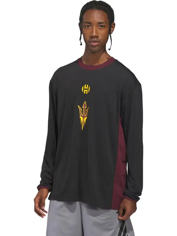 Adidas Ncaa Asu X Harden Long Sleeve Tee - Black