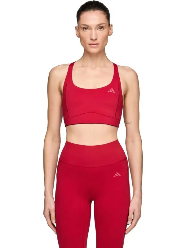 Adidas X Entire Studios Optime Training Bra Medium Support - Active Maroon