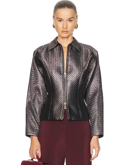 THE SEI Double Zip Fitted Jacket - Multi