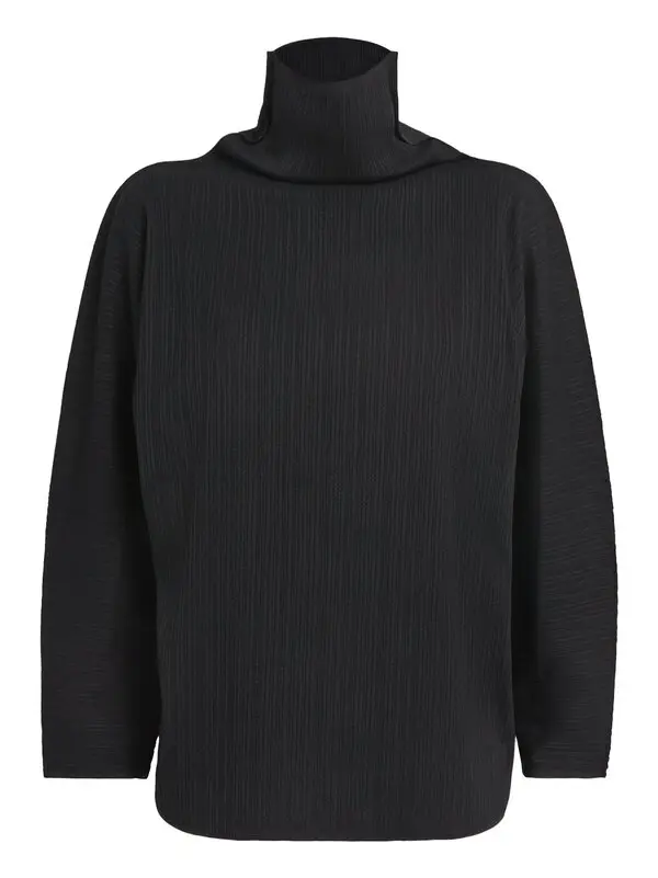 Issey Miyake A-poc Shell Knit Top - Black