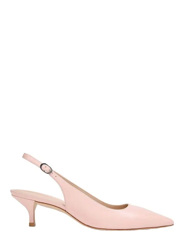 STUART WEITZMAN Leigh 50 Leather Slingback Pumps - Pastel Pink