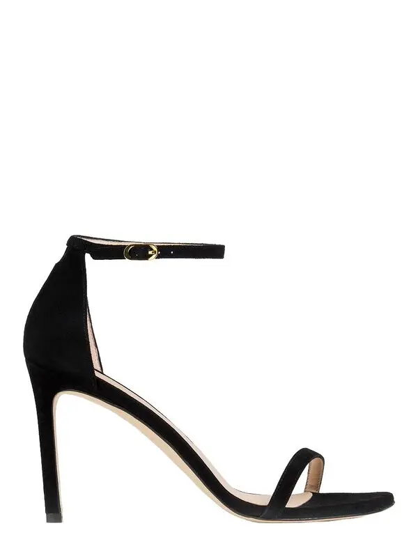 STUART WEITZMAN Amelina 95 Suede Sandals - Black