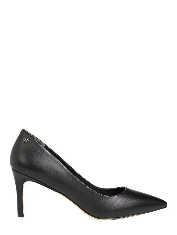 STUART WEITZMAN Leigh 75 Leather Pumps - Black