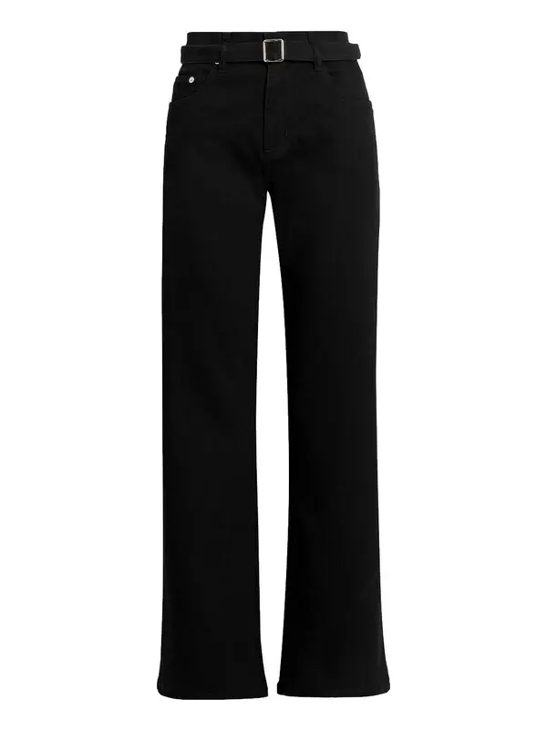 Proenza Schouler Ellsworth High-rise Straight-leg Jeans With Belt - Black