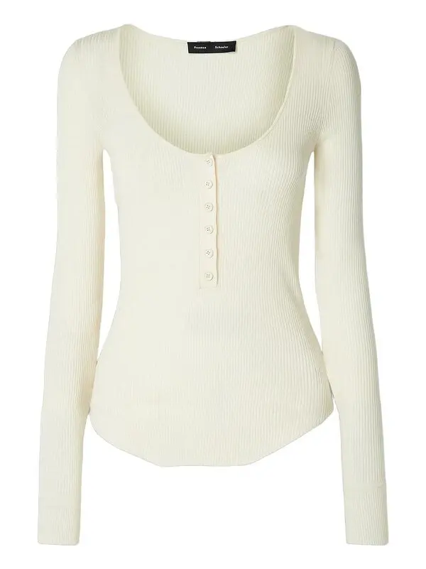 Proenza Schouler Boyd Ribbed-knit Sweater - Ivory
