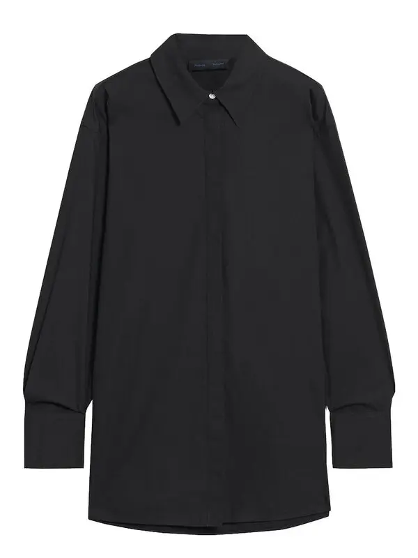 Proenza Schouler Addy Cotton-blend Poplin Shirt - Black