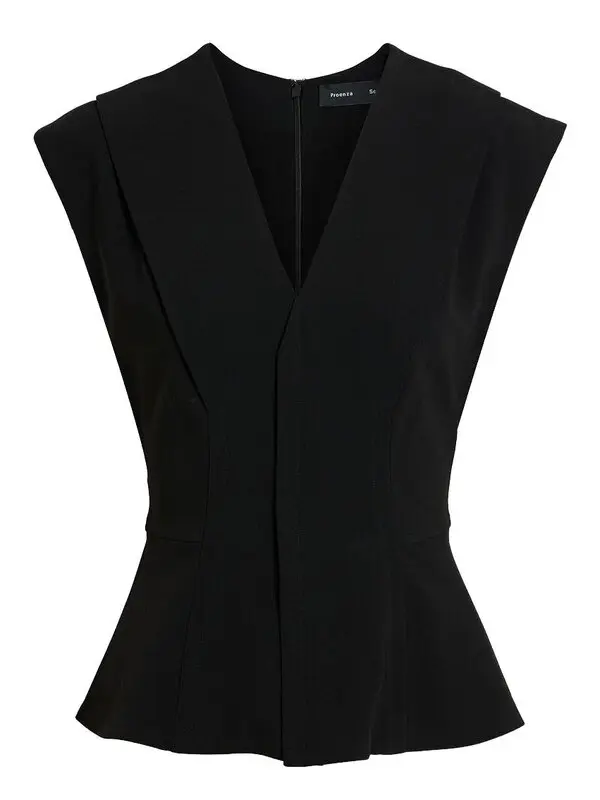 Proenza Schouler Janet Crepe Top - Black