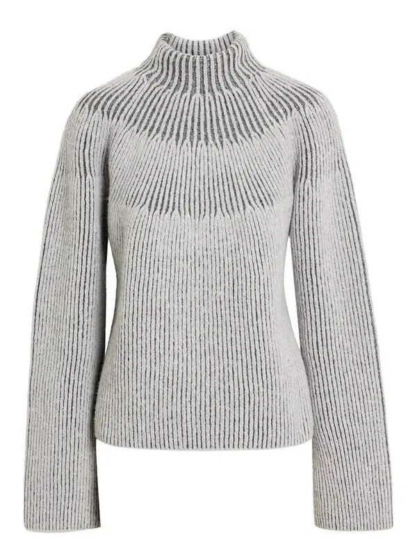 Proenza Schouler Brynn Ribbed-knit Turtleneck Sweater - Gray