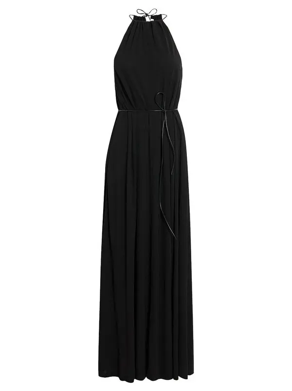 Proenza Schouler Lenny Belted Jersey Maxi Dress - Black