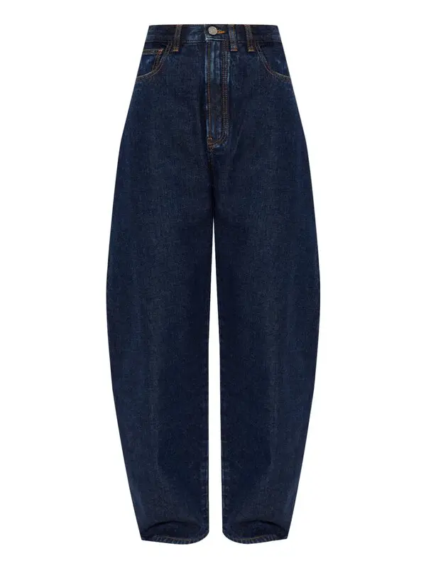 Alaïa Wide-leg Jeans - Navy Blue