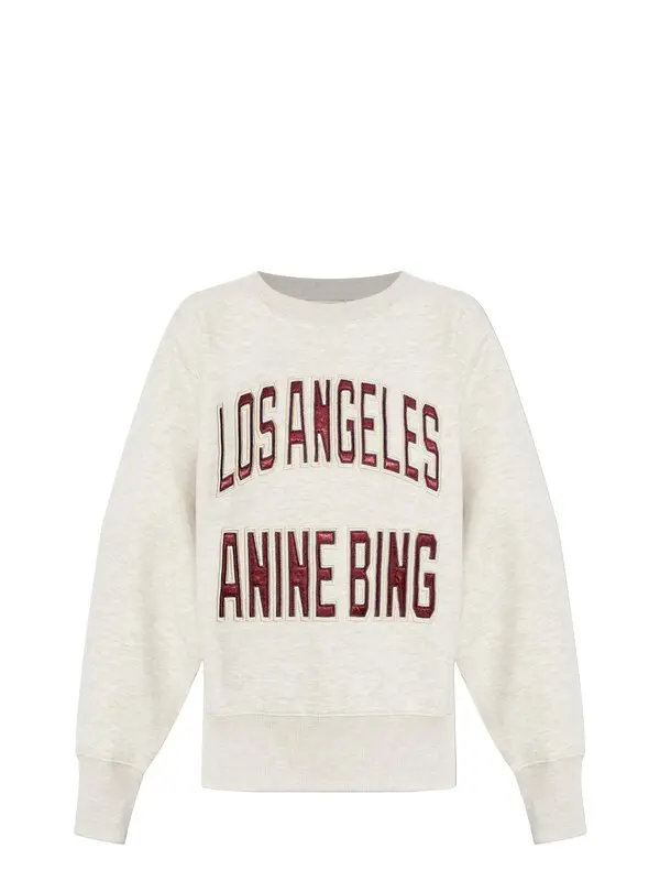 ANINE BING Harry Relaxed Fit Sweatshirt - Beige