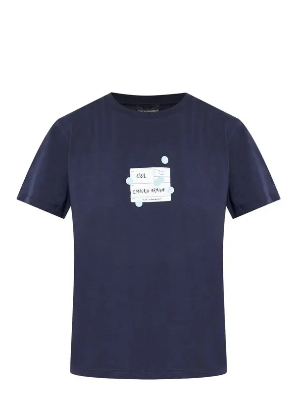 Emporio Armani Printed T-shirt - Navy Blue