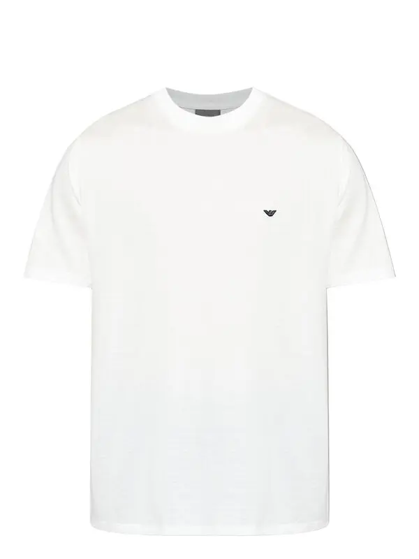 Emporio Armani T-shirt With Embroidered Logo - White