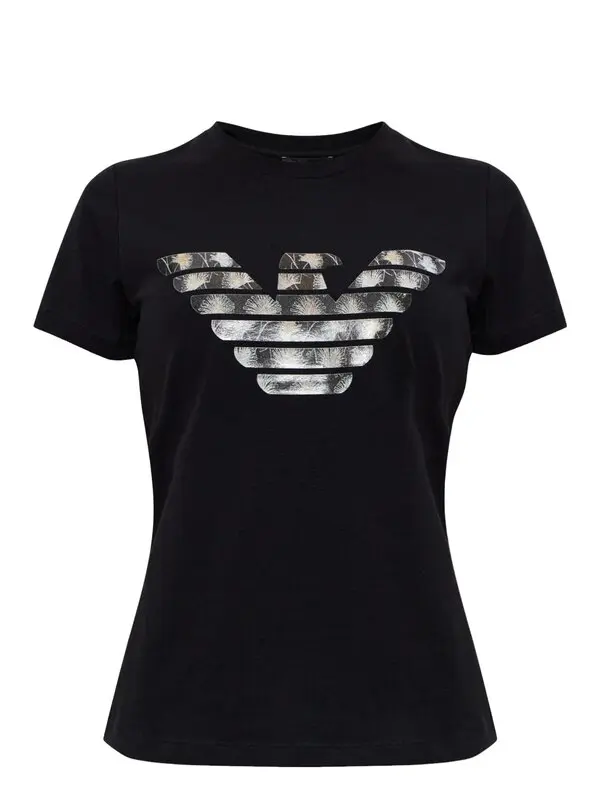 Emporio Armani T-shirt With Logo Print - Black
