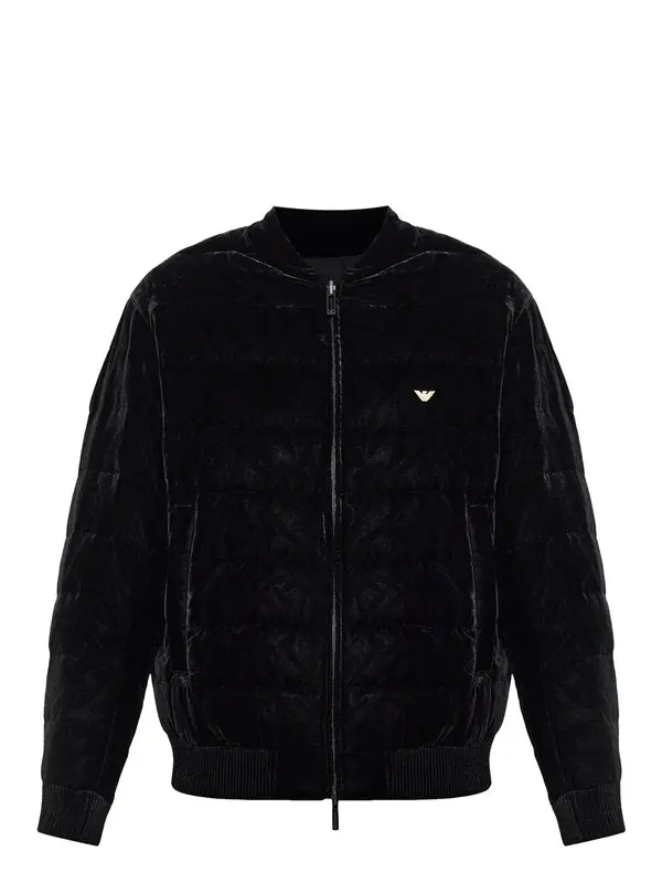 Emporio Armani Reversible Hooded Bomber Jacket - Black