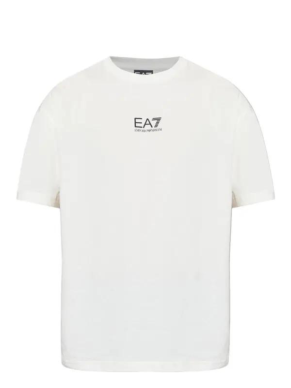 EA7 T-shirt With Print - Cream