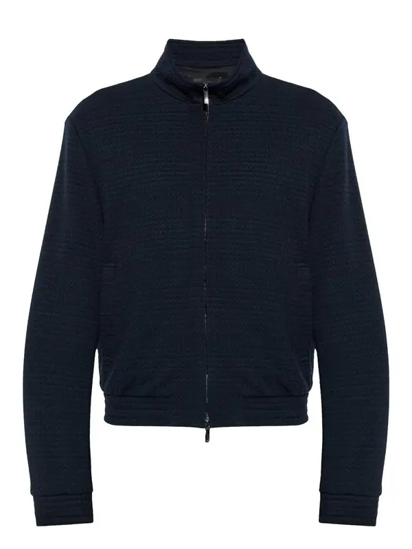 Emporio Armani Stand-up Collar Sweatshirt - Navy Blue