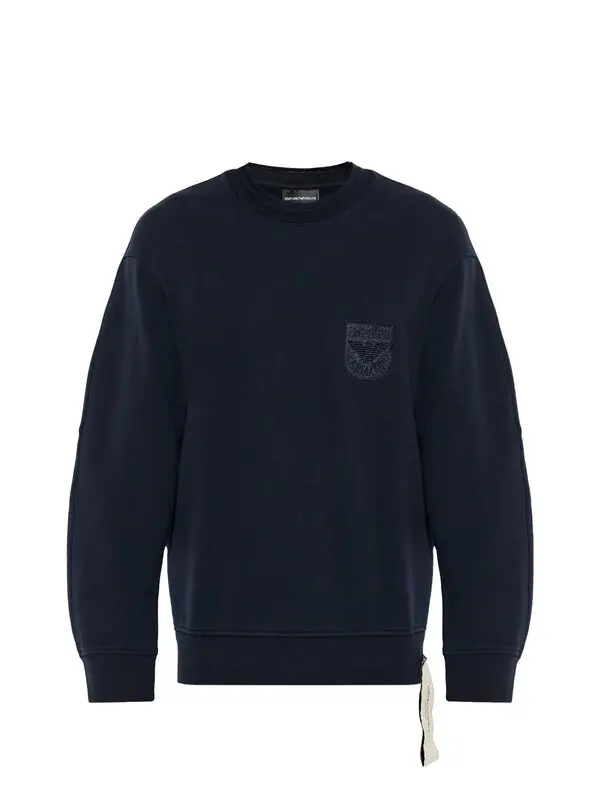 Emporio Armani Sweatshirt With Logo - Navy Blue