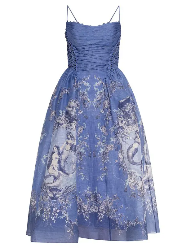 Zimmermann Floral Print Dress - Blue
