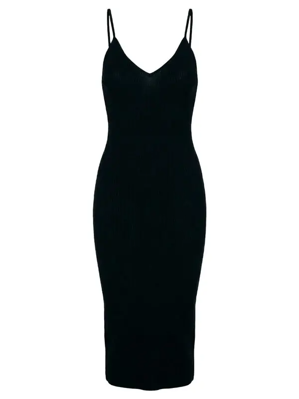 JIL SANDER Wool Dress With Bare Shoulders - Black