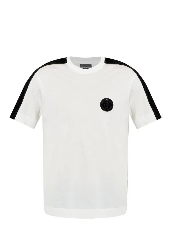Emporio Armani T-shirt With Logo Patch - White