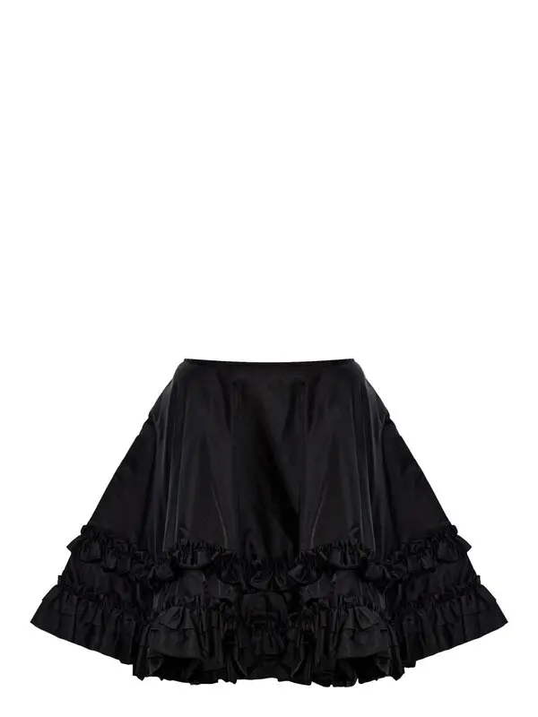 GANNI Ruffled Mini Skirt - Black