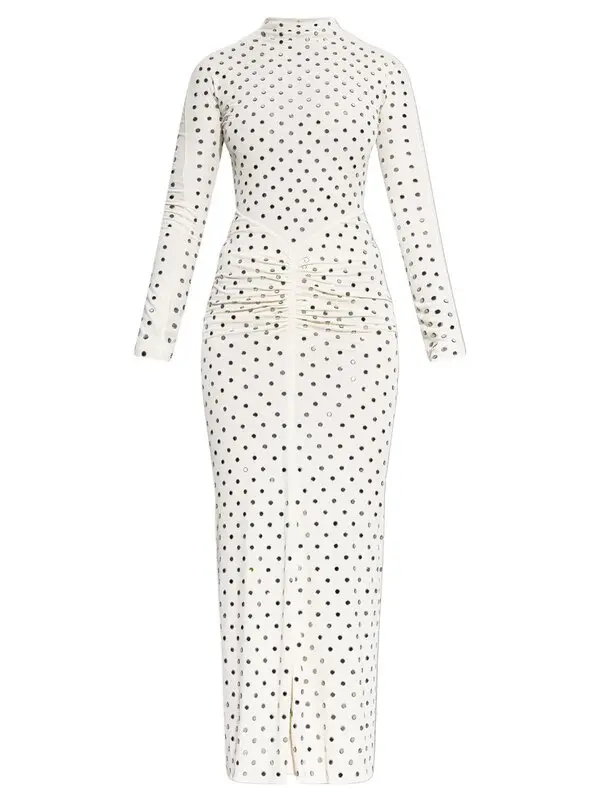 Alaïa Sequined Midi Dress - White