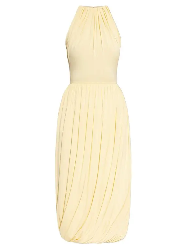 Alaïa Draped Midi Dress - Yellow