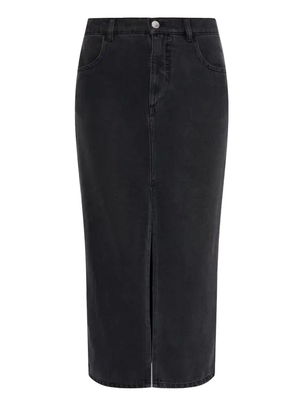 Isabel Marant Faharia Denim Midi Skirt - Black