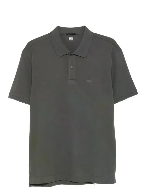 C.P. COMPANY Logo-patch Polo Shirt - Grey