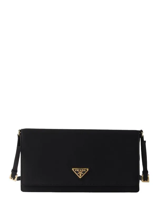 Prada Satin Mini Shoulder Bag - Black