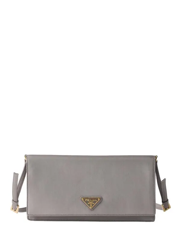 Prada Satin Mini Shoulder Bag - Grey