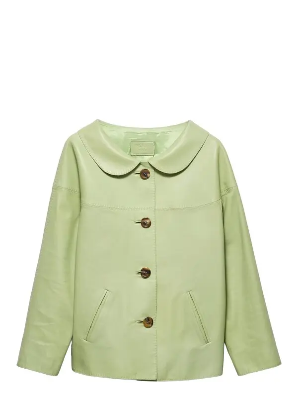 Prada Nappa Leather Jacket - Green