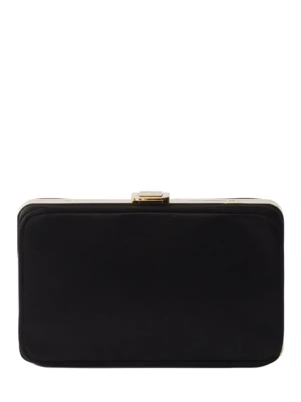 Prada Satin Mini-clutch With Chain Strap - Black