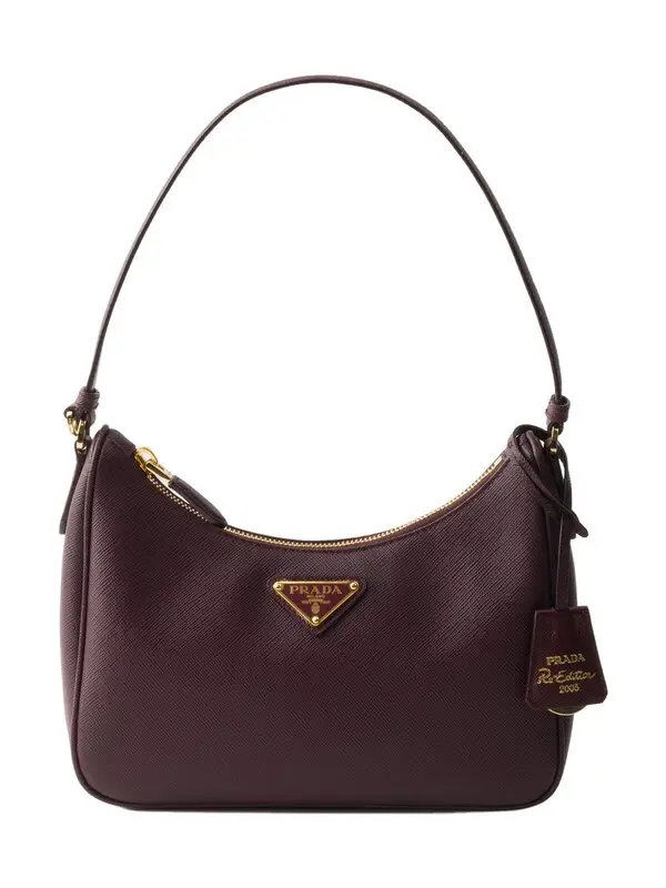 Prada Re-edition 2005 Saffiano Leather Mini-bag - Burgundy