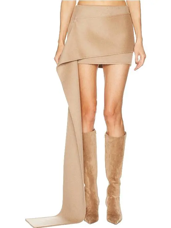 CAMILA COELHO Evita Mini Skirt - Taupe