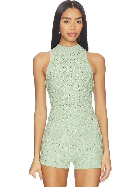 Devon Windsor Renatta Knit Tank Top - Spearmint