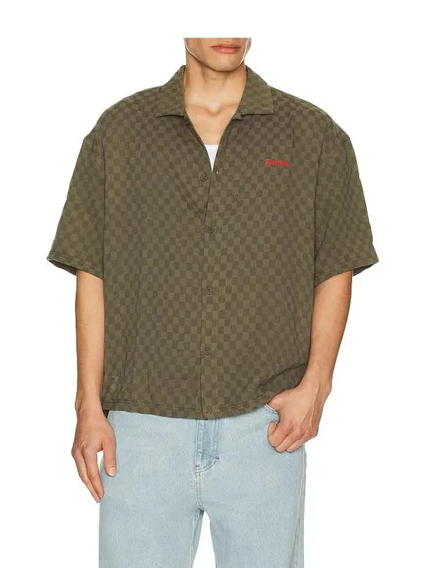 RHYTHM Wash Check Relaxed Shirt - Green