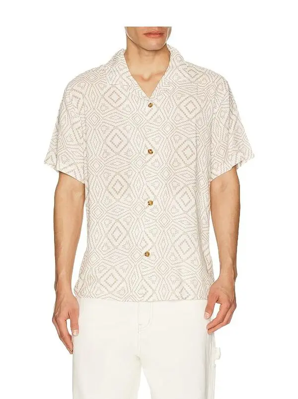 RHYTHM Mosaic Shirt In Brown - Tobacco