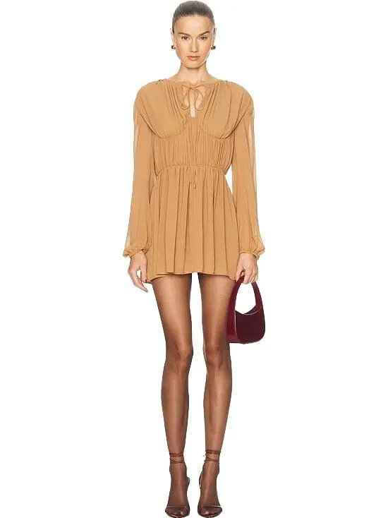 CAMILA COELHO Lysette Mini Dress - Mocha