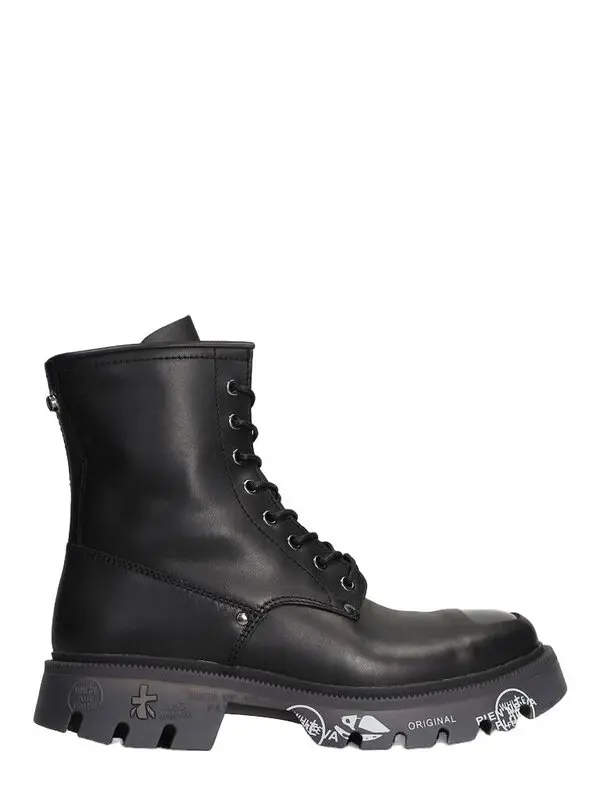 Premiata Brixton Leather Combat Boots - Black