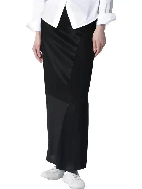 6397 Panelled Maxi Skirt - Black