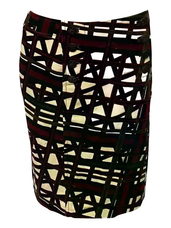 Gucci Printed Tartan Skirt - Red