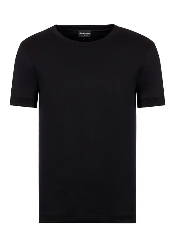 Giorgio Armani Cashmere Interlock Crew-neck Jumper - Black