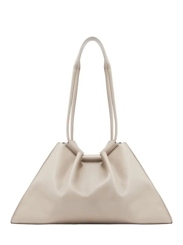Giorgio Armani Small Nappa Leather Shopper - Beige